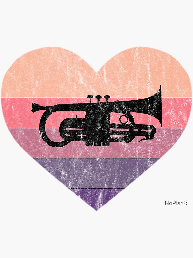 "Wind Player Loves Cornet And Flugelhorn" Sticker for Sale by NoPlanB ...