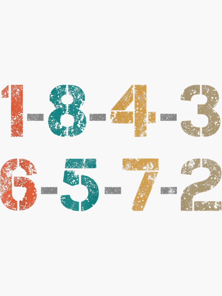 "1-8-4-3-6-5-7-2 18436572 Firing Order Engine V8 Vintage" Sticker for ...
