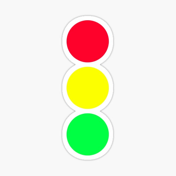 "Traffic Light Red & Yellow & Green Circle" Sticker for Sale by Esraa ...