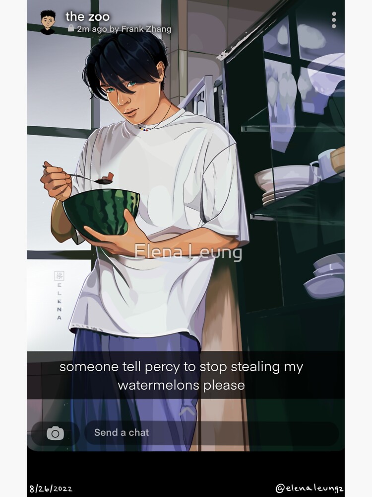 "Percy Jackson Portrait (Snapchat Version) " Sticker for Sale by ...