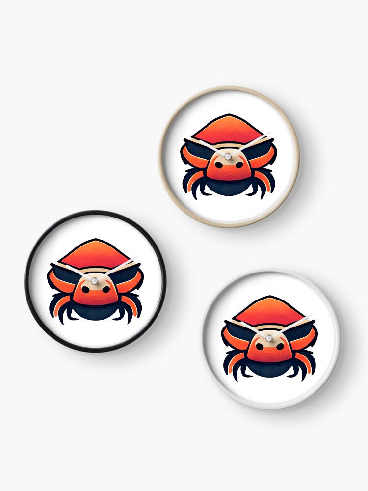 "Mr. Snippy the Hermit Crab" Clock for Sale by devath | Redbubble