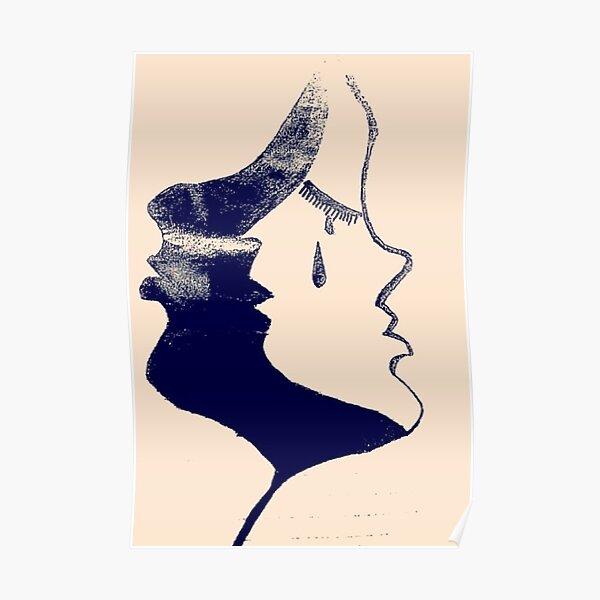 "Unframed Abstract Face Print Wall Painting" Poster for Sale by ...