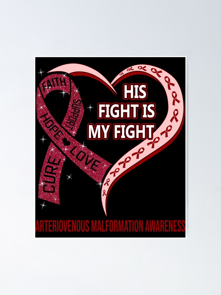 "His Fight Is My Fight Arteriovenous Malformation Awareness Ribbon ...