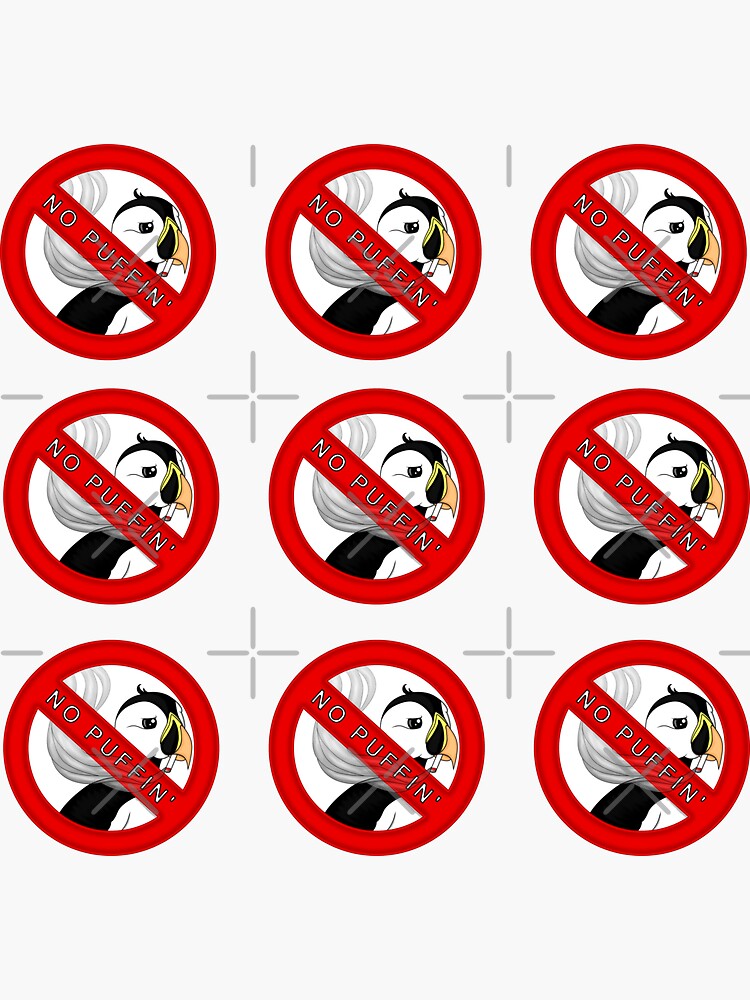 "No Puffin' Bundle Pack" Sticker for Sale by NicholiCosplay | Redbubble