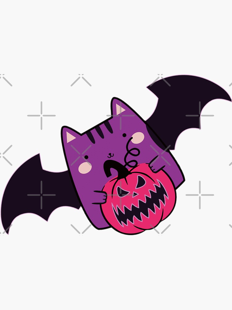 "Cat Bat - Cat in Bat Costume" Sticker for Sale by PirateAvocado ...