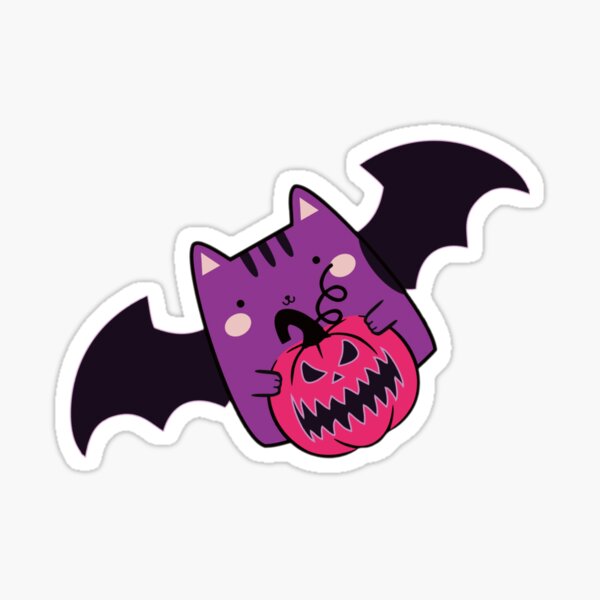 "Cat Bat - Cat in Bat Costume" Sticker for Sale by PirateAvocado ...