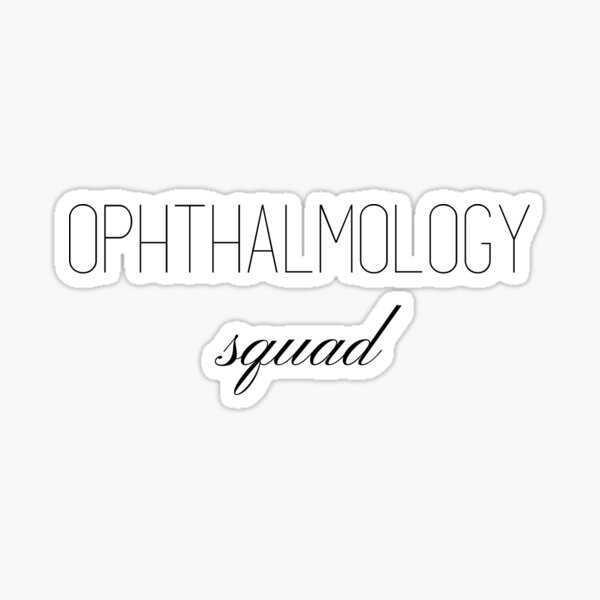 "Ophthalmology squad" Sticker for Sale by CreeDesigns723 | Redbubble
