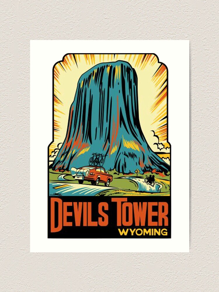 Digital Prints Devils Tower Print Wyoming Wall Art National Monument ...