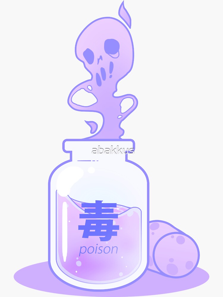 "poison" Sticker for Sale by abakkus | Redbubble