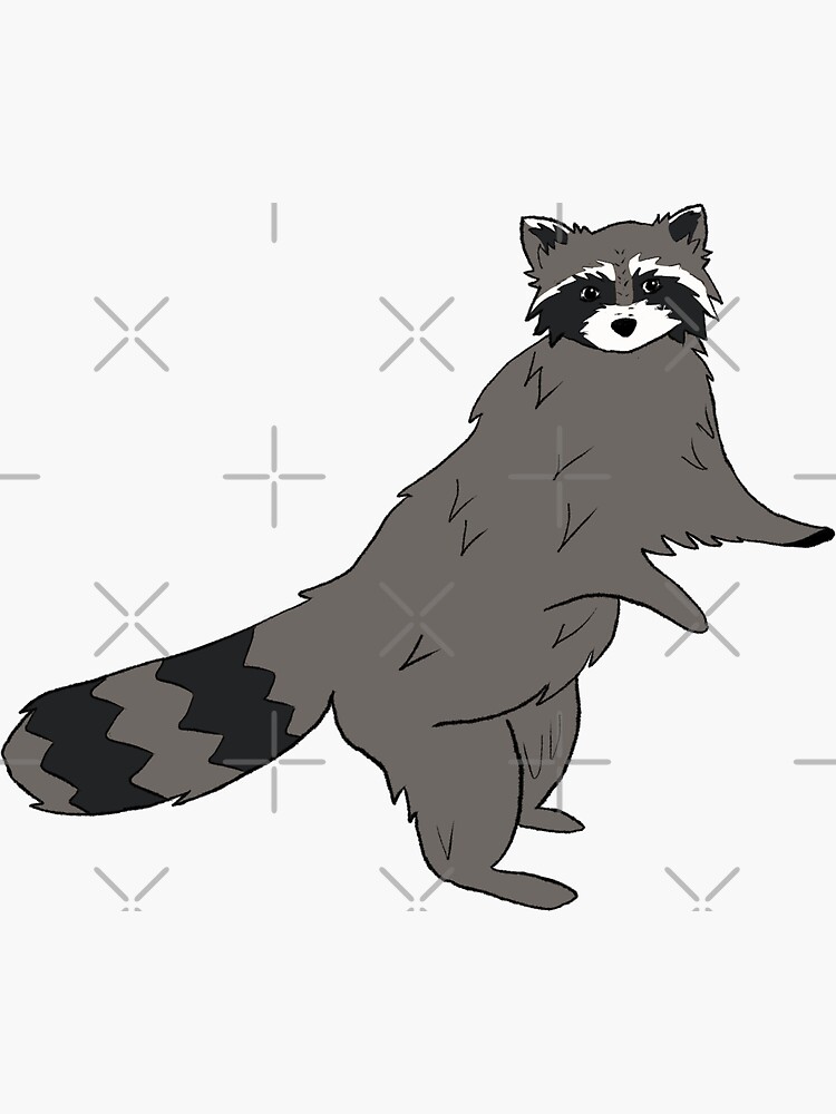 "Raccoon Rascal" Sticker for Sale by Lizzy-Mac | Redbubble