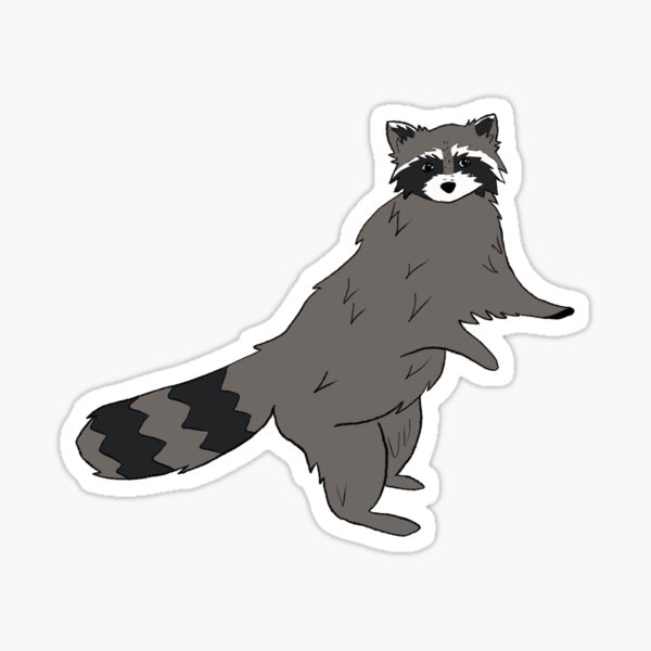 "Raccoon Rascal" Sticker for Sale by Lizzy-Mac | Redbubble