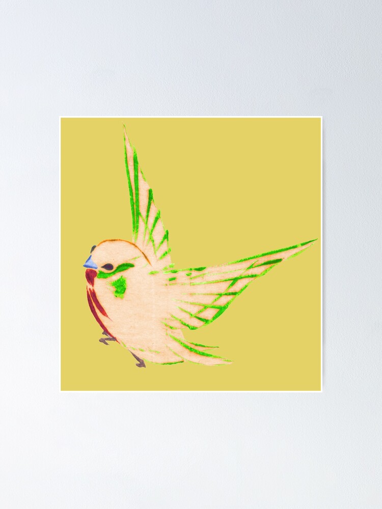"Bright Colourful Bird in Flight" Poster for Sale by ViscountBlip ...