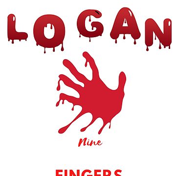 "Logan Nine Fingers The Bloody Nine " Sticker for Sale by Kings designs ...