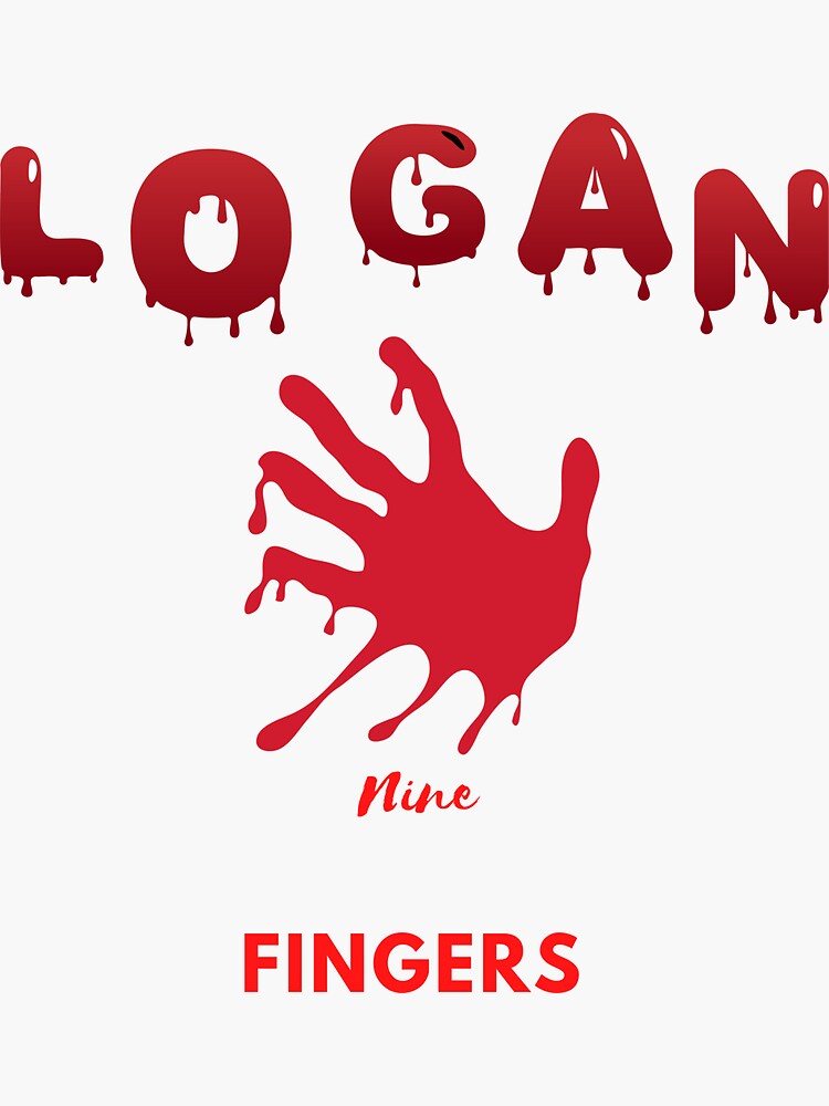 "Logan Nine Fingers The Bloody Nine " Sticker for Sale by Kings designs ...
