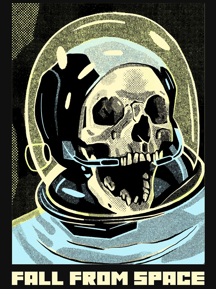 "Fall From Space Skeletal Astronaut Night Sky Horror " T-shirt for Sale ...
