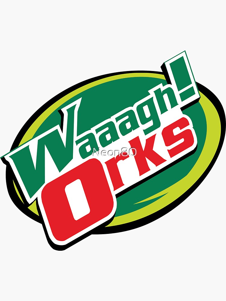 "Waaagh! Logo" Sticker for Sale by Neon80 | Redbubble