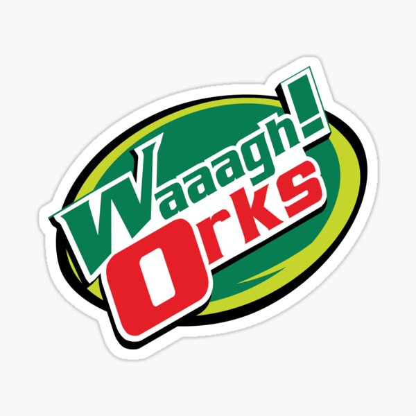 "Waaagh! Logo" Sticker for Sale by Neon80 | Redbubble