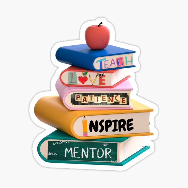 "Respect for Teachers Teach love patience inspire mentor" Sticker for ...
