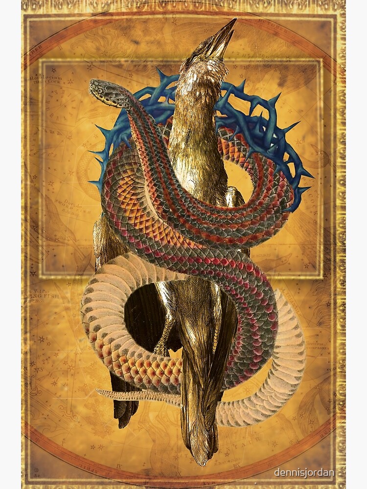 "Snake and crow with Crown of thorns" Poster for Sale by dennisjordan ...