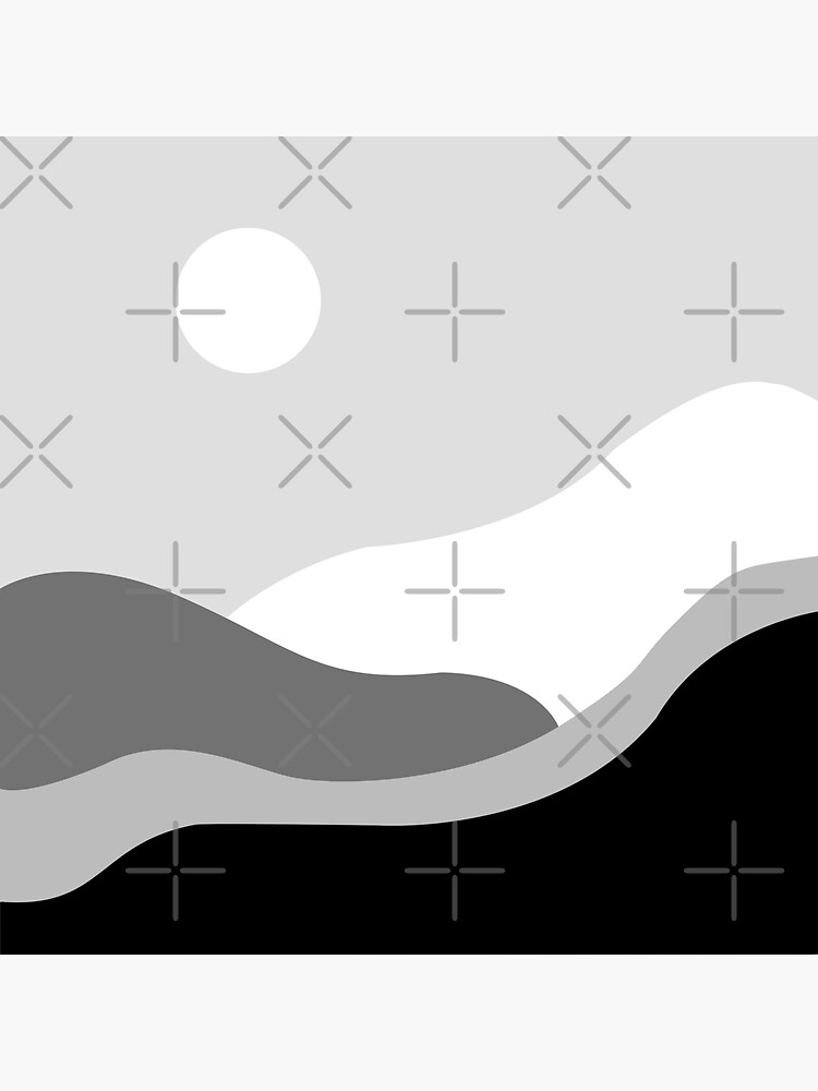 "Minimalism Landscape Mountains Adventure Poster" Sticker for Sale by ...