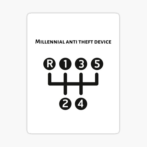 "Stick shifts rule!" Sticker for Sale by EthneRhea | Redbubble