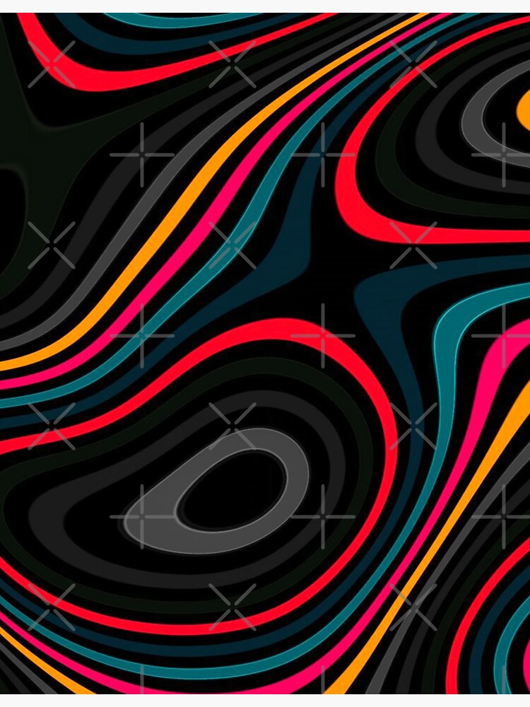 "Abstract art black and red curves" Sticker for Sale by aysa-store ...