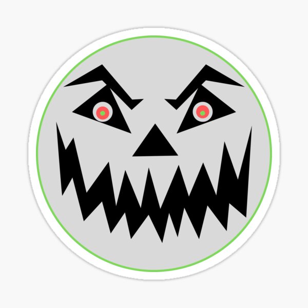 "Ghostly face with creepy smile " Sticker for Sale by JENNEFTRUST ...