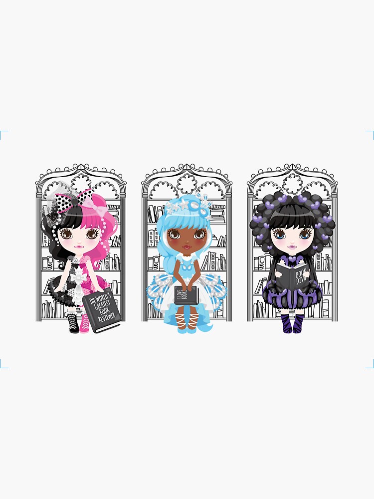 "Book Diva Dolls" Sticker for Sale by BookishFreaks | Redbubble