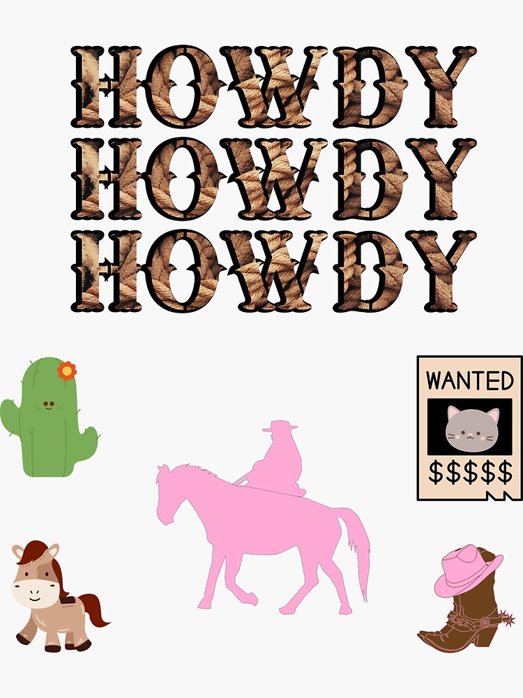 "Western Themed Sticker Pack - Cute Western Aesthetic" Sticker for Sale ...