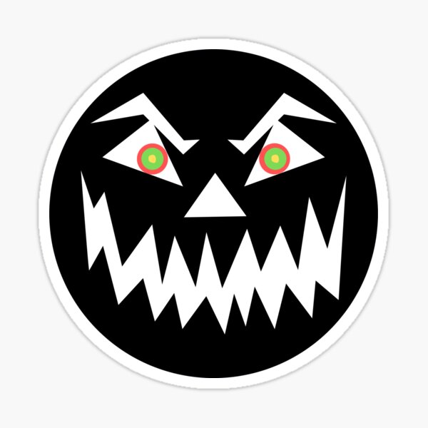 " Ghostly face with creepy smile " Sticker for Sale by JENNEFTRUST ...