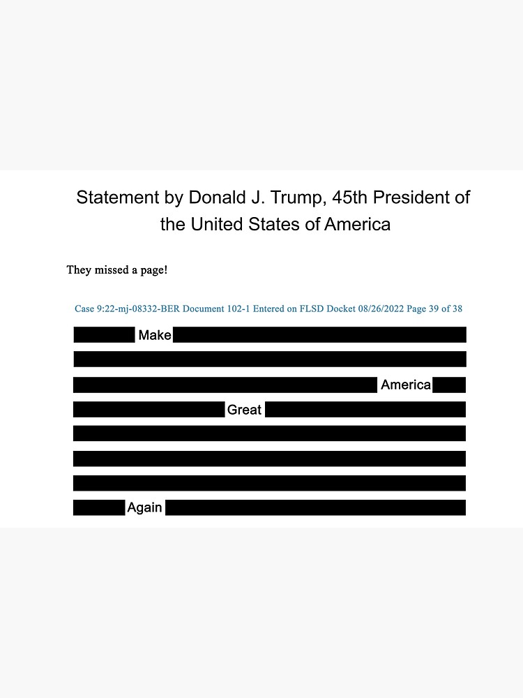 "Trump MAGA Redacted Mueller Report Meme" Sticker for Sale by Now ...