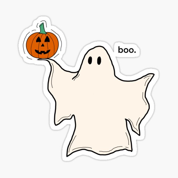 "Hey Boo" Sticker for Sale by sketchystuff | Redbubble
