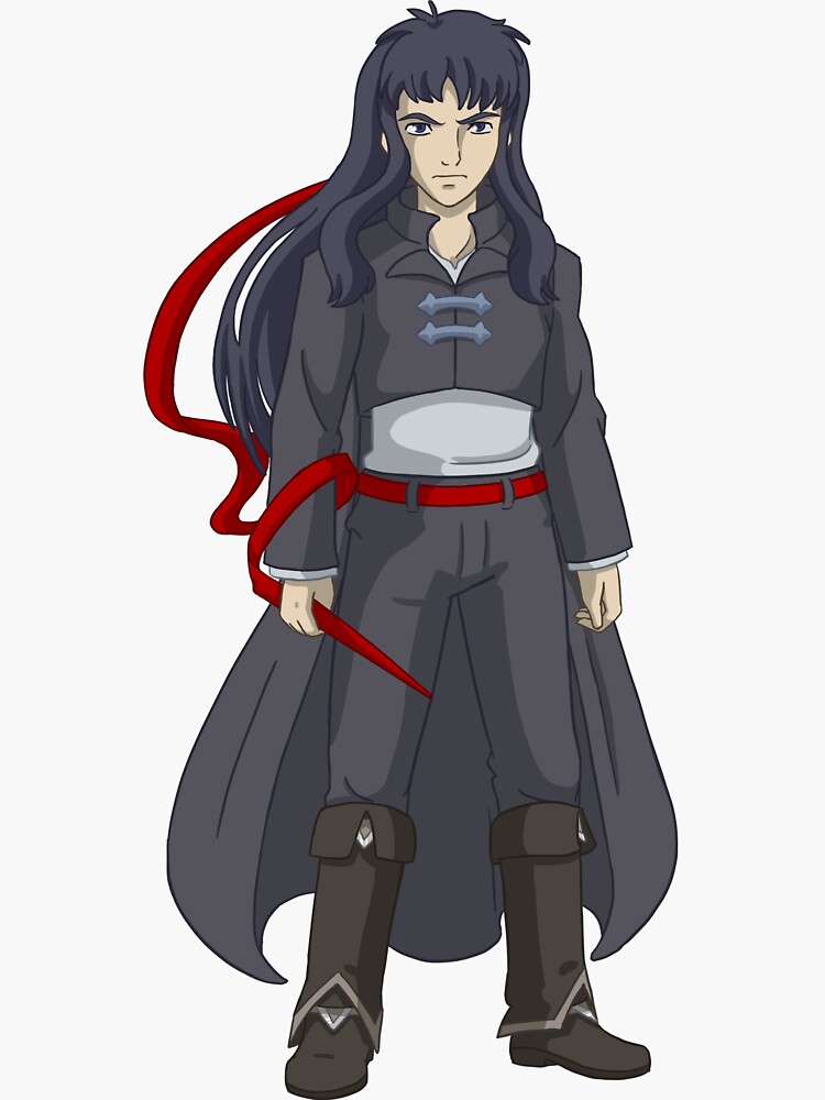 "Anime Style - Yarad the Shadow Mage" Sticker for Sale by WhimWerecat ...