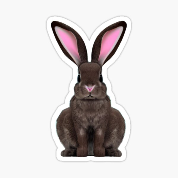 "Chocolate Bunny" Sticker for Sale by InnerLayersArt | Redbubble