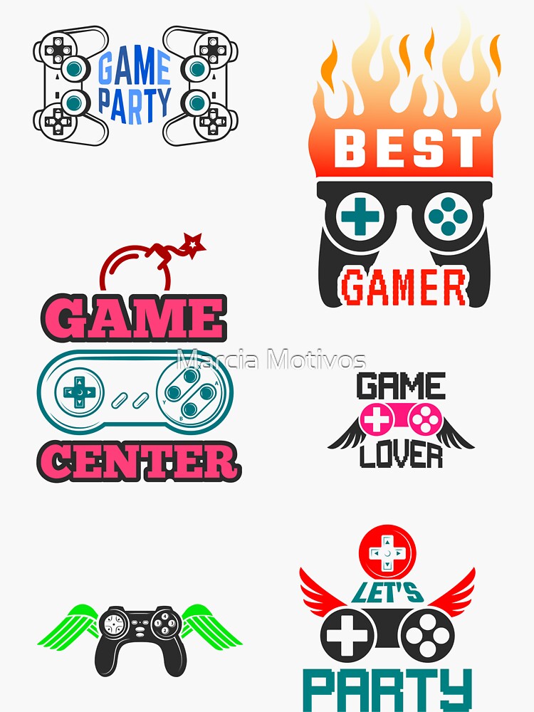 "Gamer Stickers Pack - Gamepad Stickers Pack - Gamer designs" Sticker ...