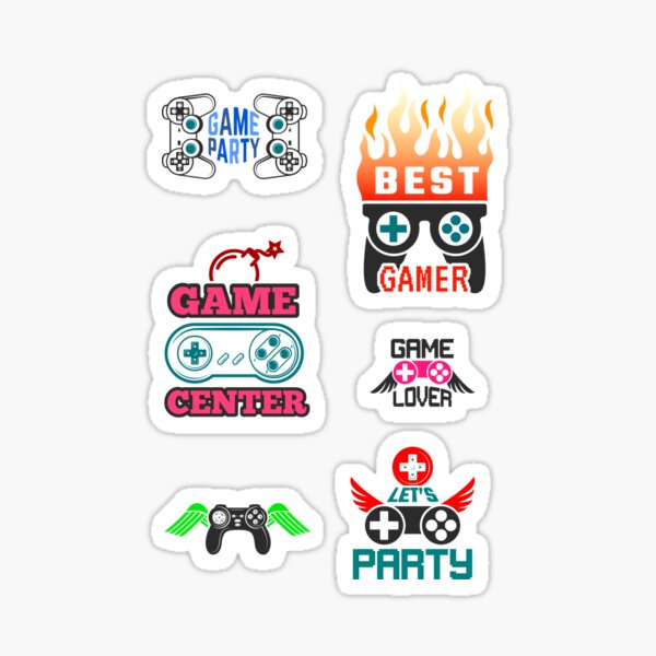 "Gamer Stickers Pack - Gamepad Stickers Pack - Gamer designs" Sticker ...