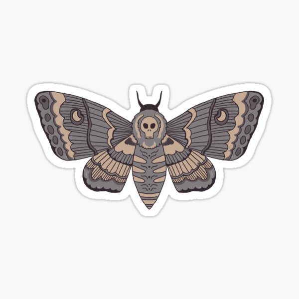 "Copy of Death's Head Moth Taxidermy" Sticker for Sale by latheandquill ...