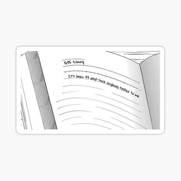 "Watamote Notebook" Sticker for Sale by YourPowerLevel | Redbubble