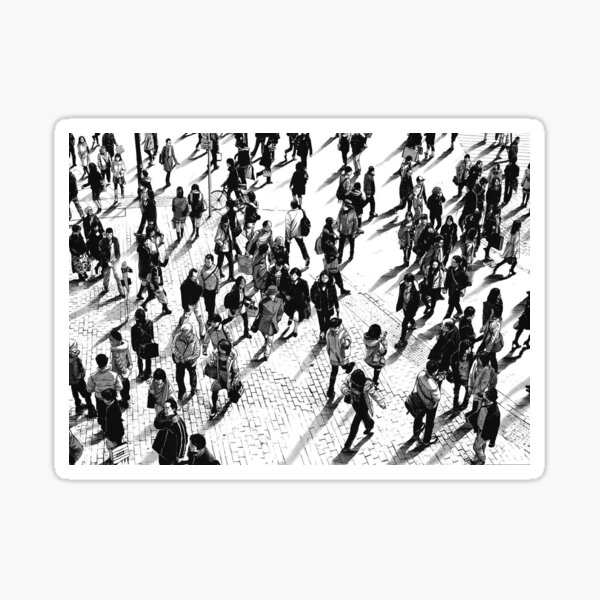"Oyasumi Punpun Crowd" Sticker for Sale by YourPowerLevel | Redbubble