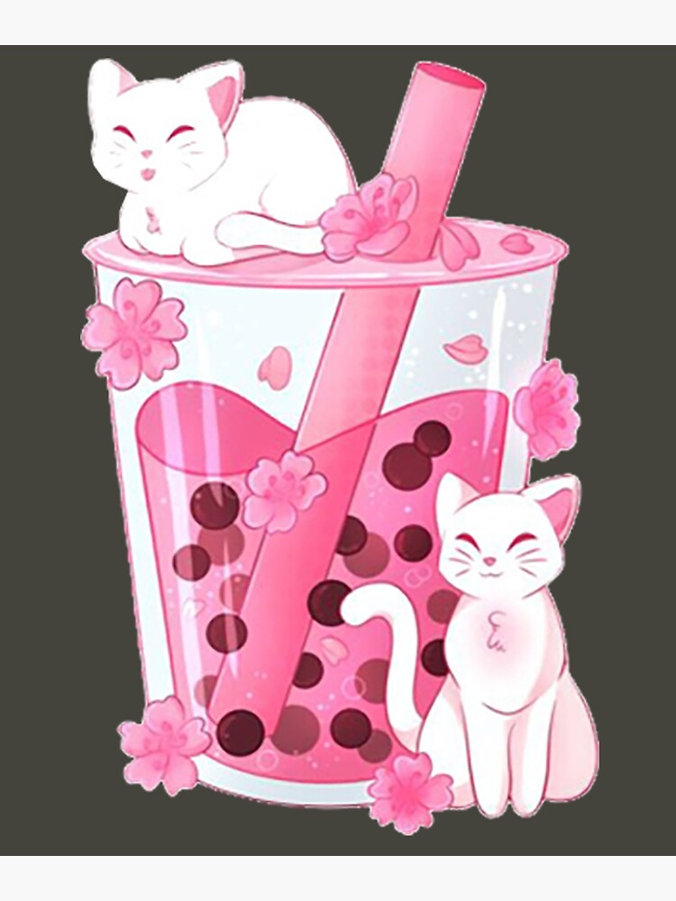 "Kawaii Sakura Boba Tea" Poster for Sale by SeanDougla | Redbubble