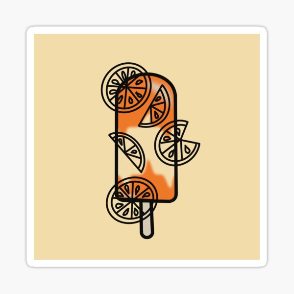 "Orange creamsicle" Sticker for Sale by Reart4u | Redbubble
