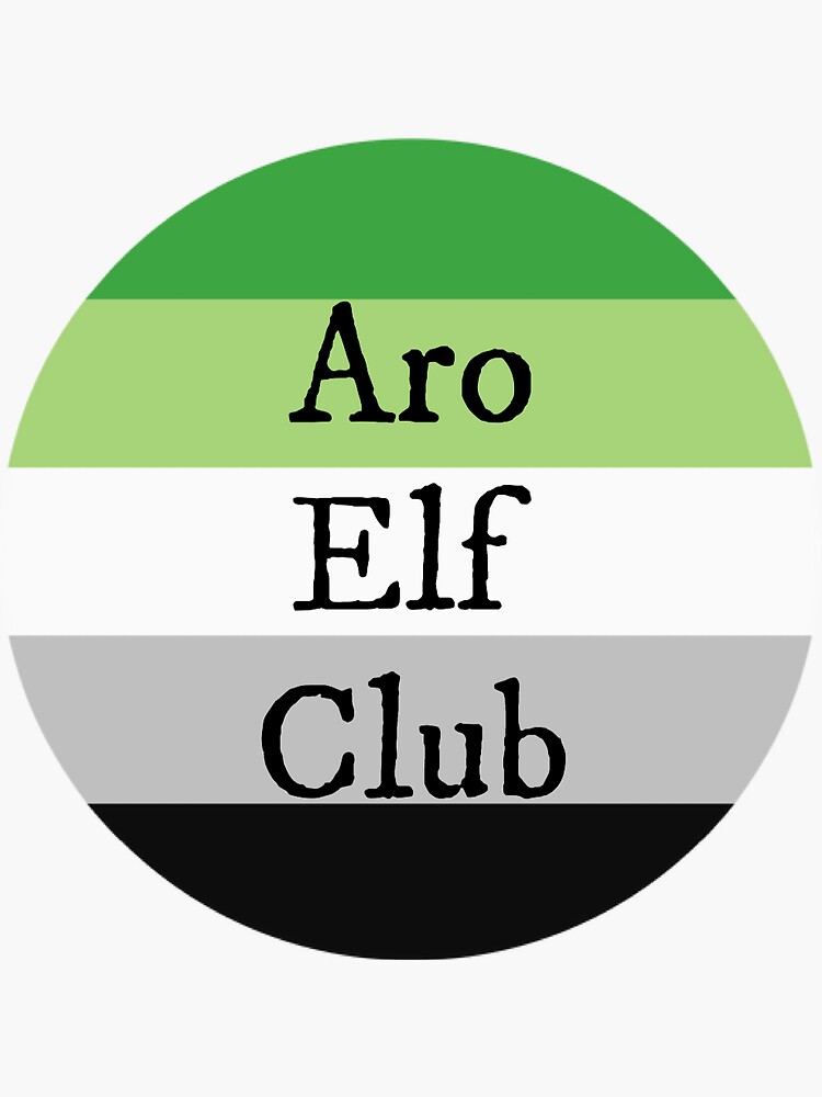 "Aro Elf Club" Sticker for Sale by bakethebinary | Redbubble