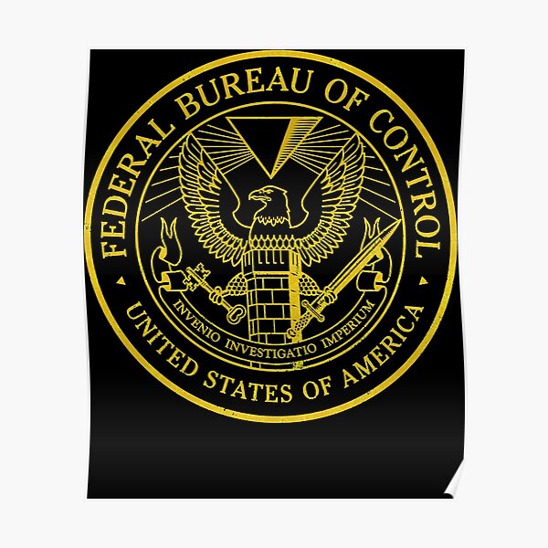 "Federal Bureau of Control Control Game Logo Distressed Logo" Poster ...
