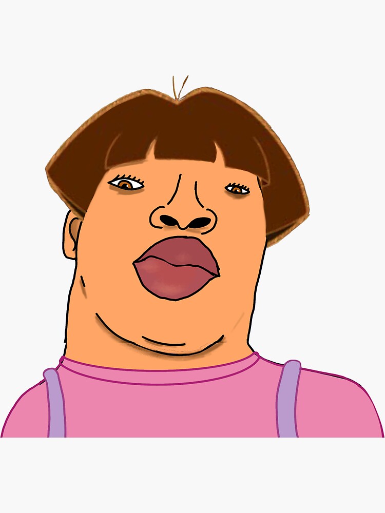 "Dora meme face" Sticker for Sale by Rakata | Redbubble