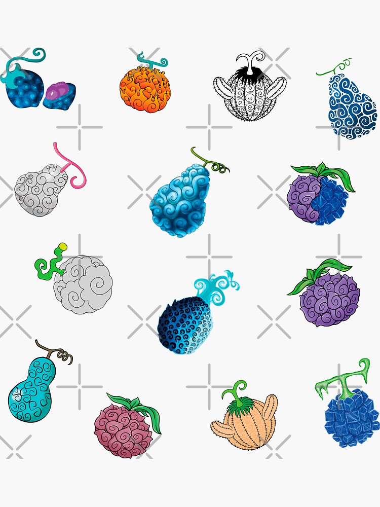 "One Piece Devil Fruits Collection Pack" Sticker for Sale by ...