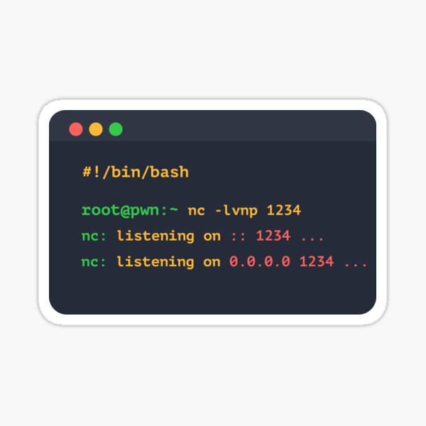 "NetCat nc reverseshell" Sticker for Sale by sagun | Redbubble