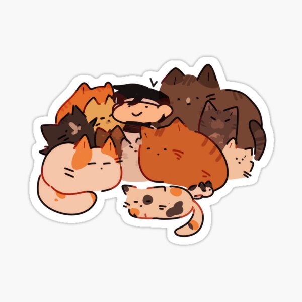 "sapnap kittens" Sticker for Sale by boscioguidena | Redbubble