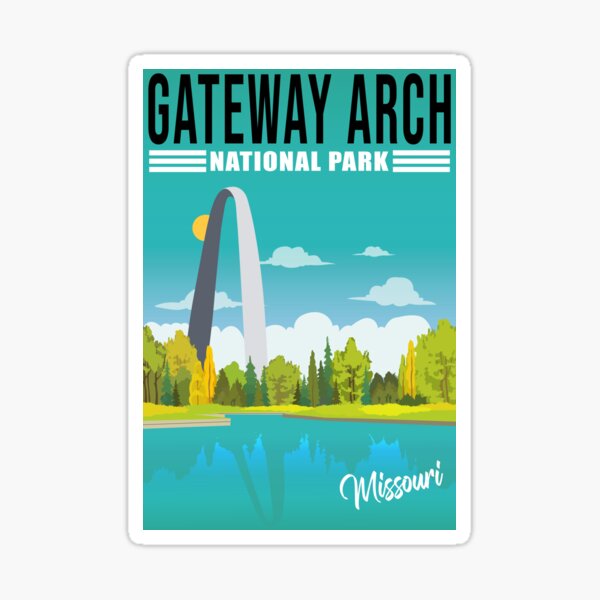 "Gateway Arch National Park - Missouri - St Louis - vintage " Sticker ...