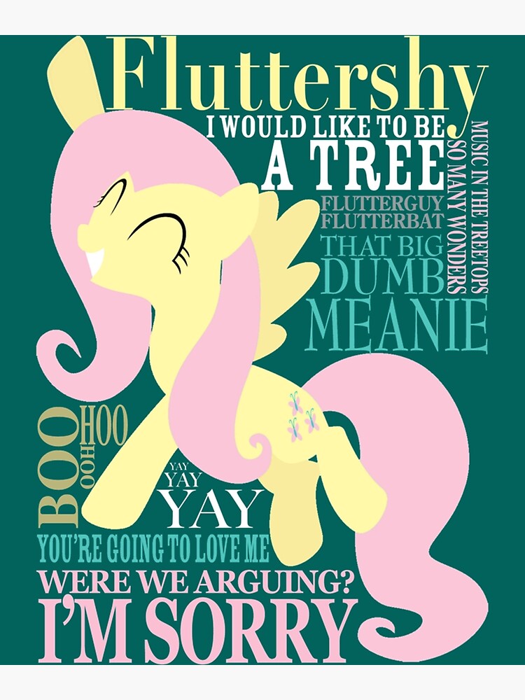 "The Many Words of Fluttershy " Poster for Sale by BaldricStathams ...