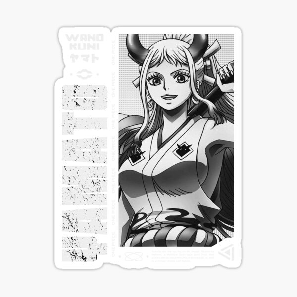 "Yamato - One Piece - white version" Sticker for Sale by Nivrowide ...